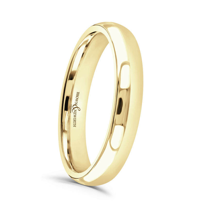 3.5mm Court Shape Wedding Ring | Smooch