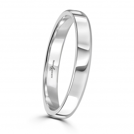 3mm Rounded Edge Plain Wedding Ring | Smooch Rings